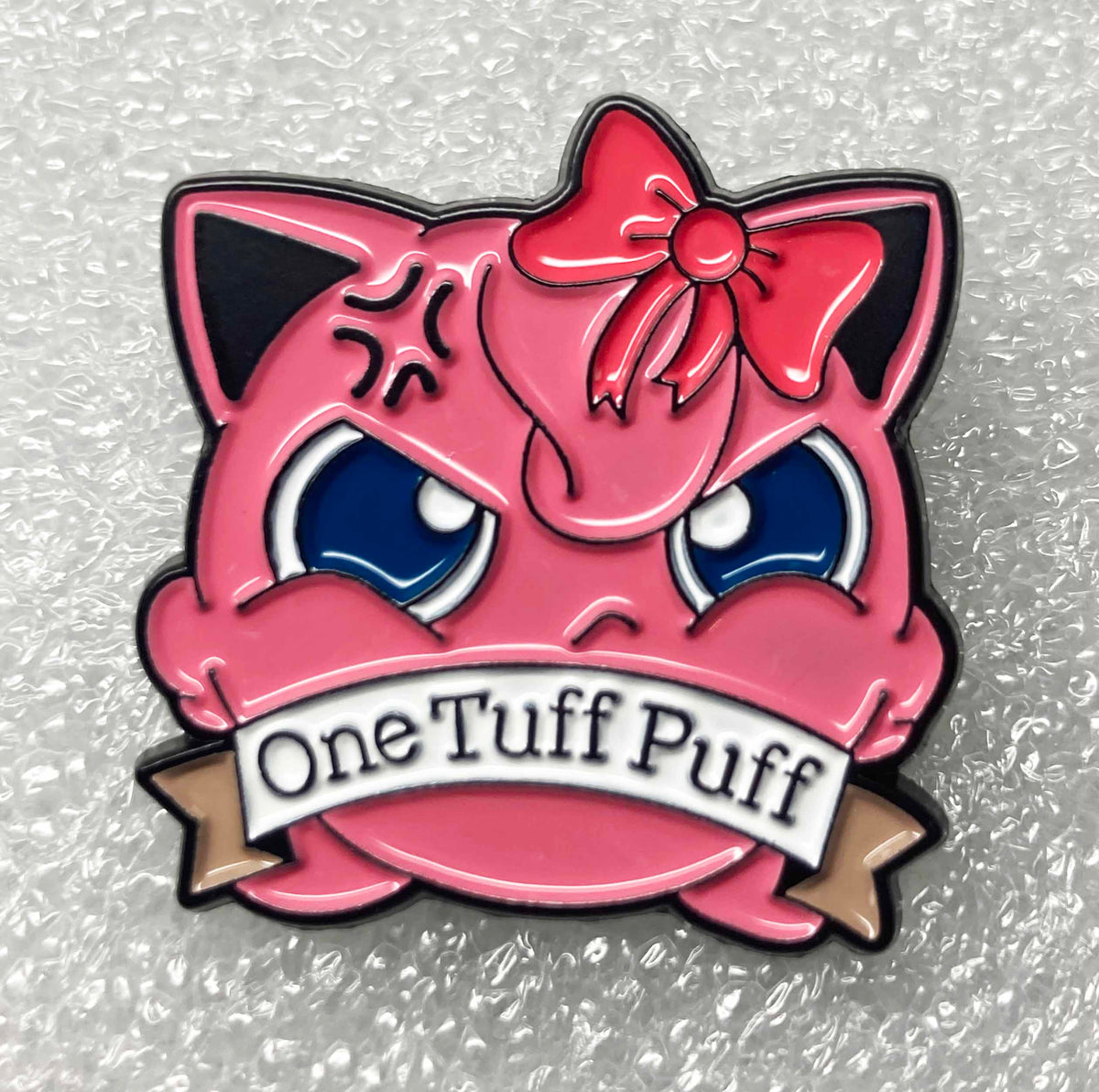 Jigglypuff 'One Tuff Puff' Pin Badge – Cool Spot Gaming