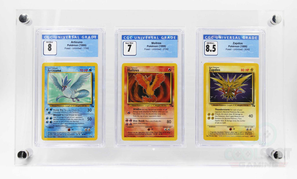 Acrylic Display Box Clear Acrylic Trading Card Display Case - 3 ...