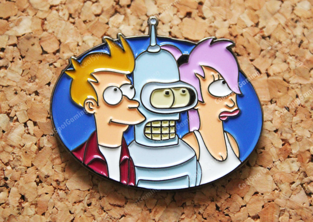 Futurama Fry, Bender & Leela Pin Badge – Cool Spot Gaming