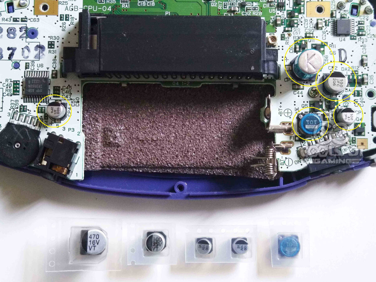 GameBoy Advance GBA SMD Capacitor Set – Cool Spot Gaming