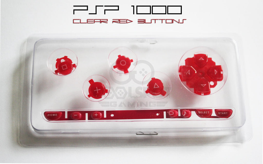PSP 1000 Replacement Clear Red Button Set – Cool Spot Gaming