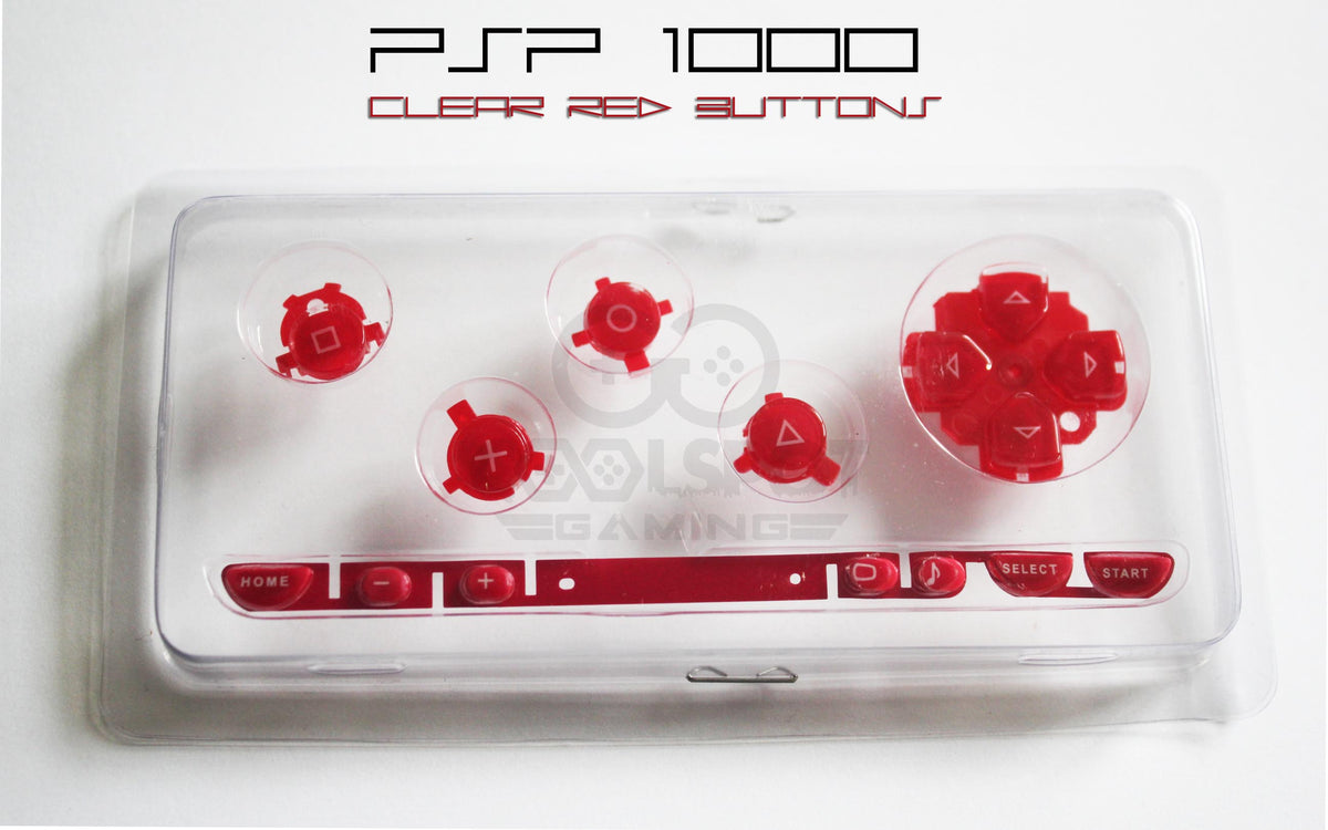 PSP 1000 Replacement Clear Red Button Set – Cool Spot Gaming