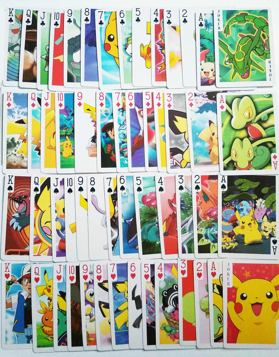 Pokemon Poker Cards - Full Set of 52 Pokemon Themed Playing Cards ...